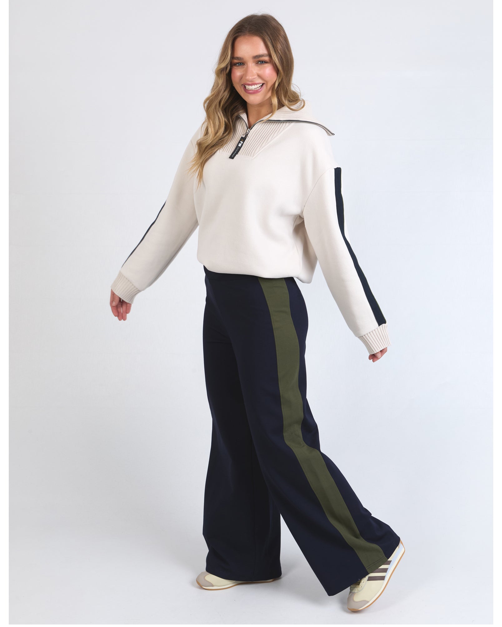 Foxwood Juno Pant - Navy with Green Stripe – Fearless Wanaka