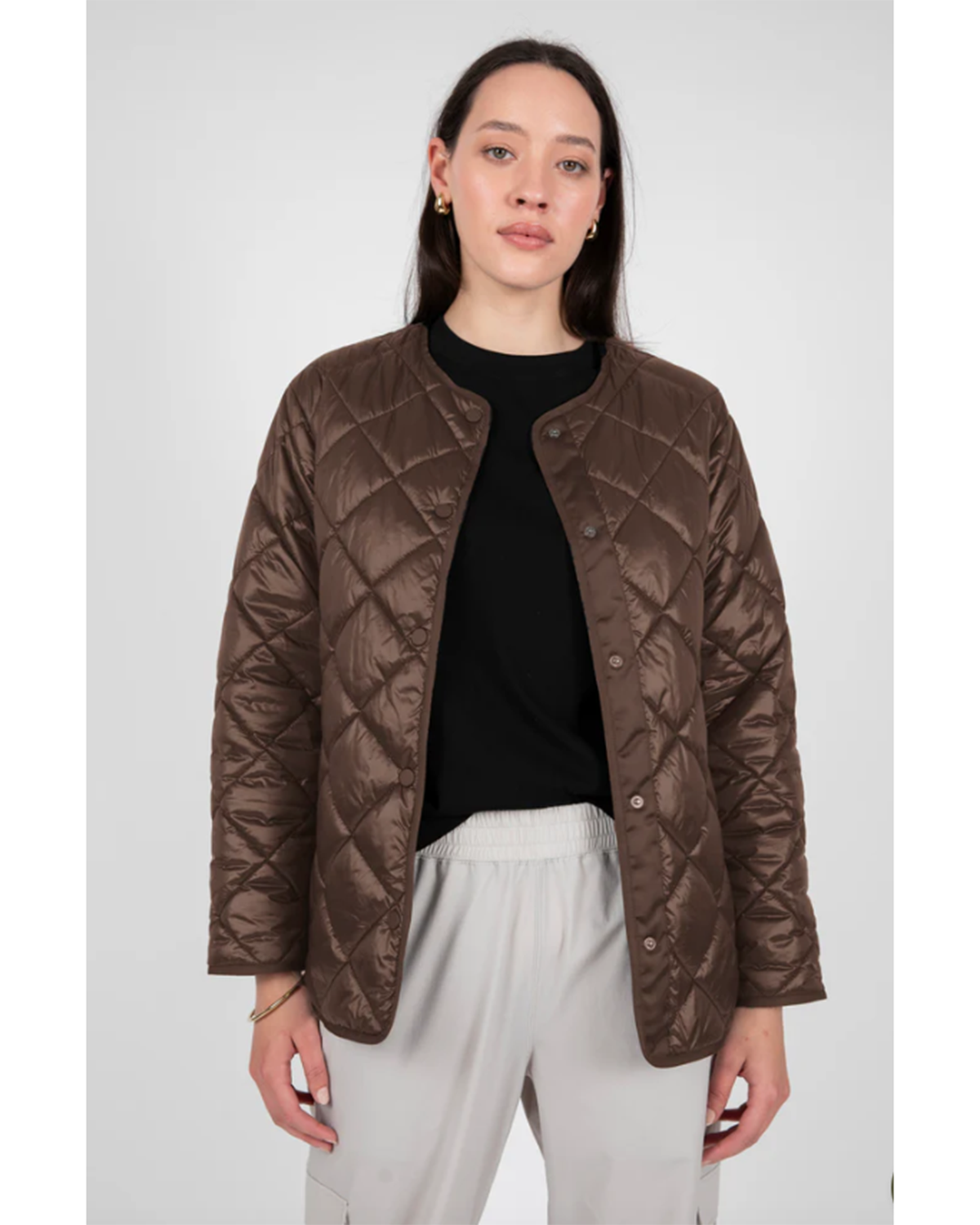 Marlow Alpine Quilted Jacket - Espresso – Fearless Wanaka