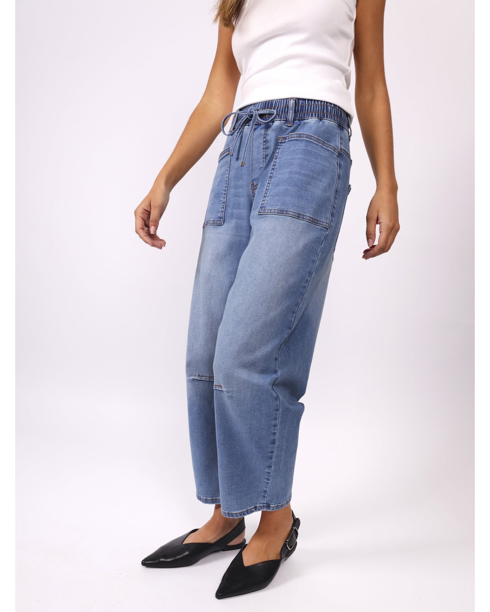 Monaco Jeans Leo Barrel Jeans - Blue – Fearless Wanaka