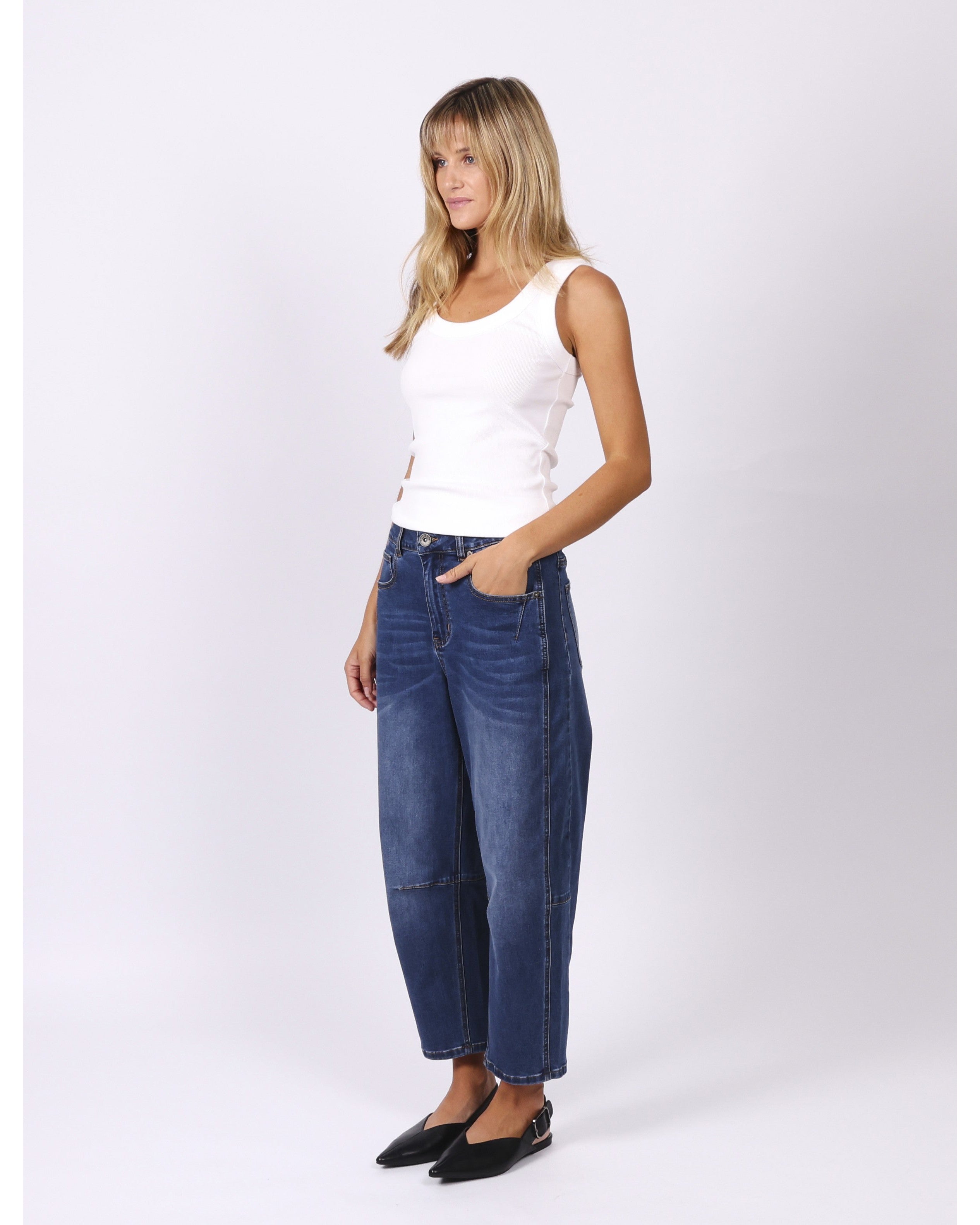 Monaco Jeans Toni Barrel Jeans - Blue – Fearless Wanaka