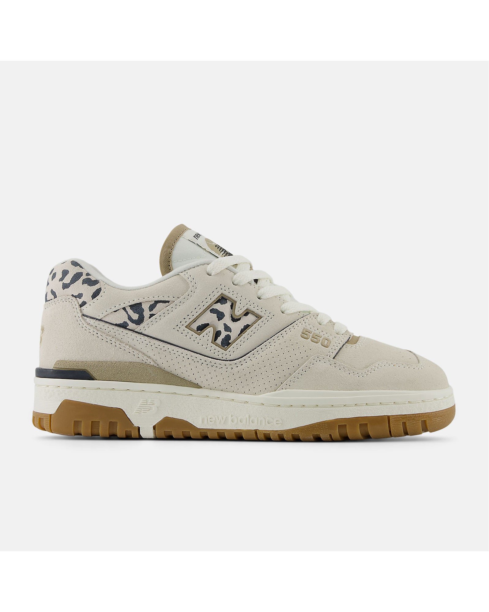 New Balance 550 Sneaker - Seasalt with Phantom/Leopard – Fearless Wanaka