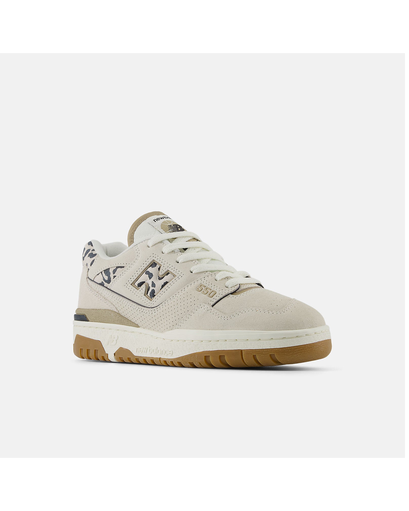 New Balance 550 Sneaker - Seasalt with Phantom/Leopard – Fearless Wanaka