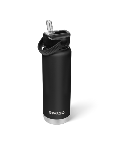 Project Pargo 750mL Insulated Bottle w/ Straw Lid - Midnight Black ...